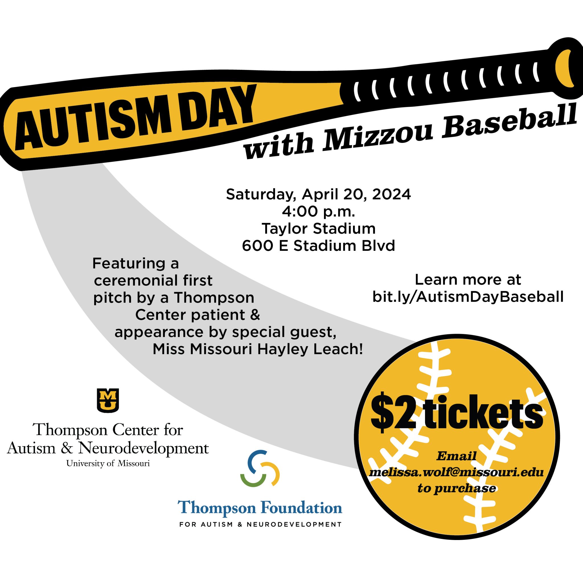 Autism Day with Mizzou Baseball - Thompson Center for Autism ...